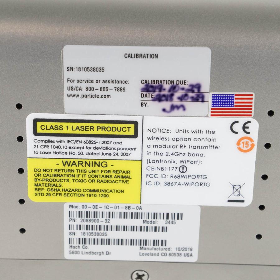 [DW]USED 8日保証 04/2022CAL Met One 3445 3400シリーズ HACH Particle Counter ...