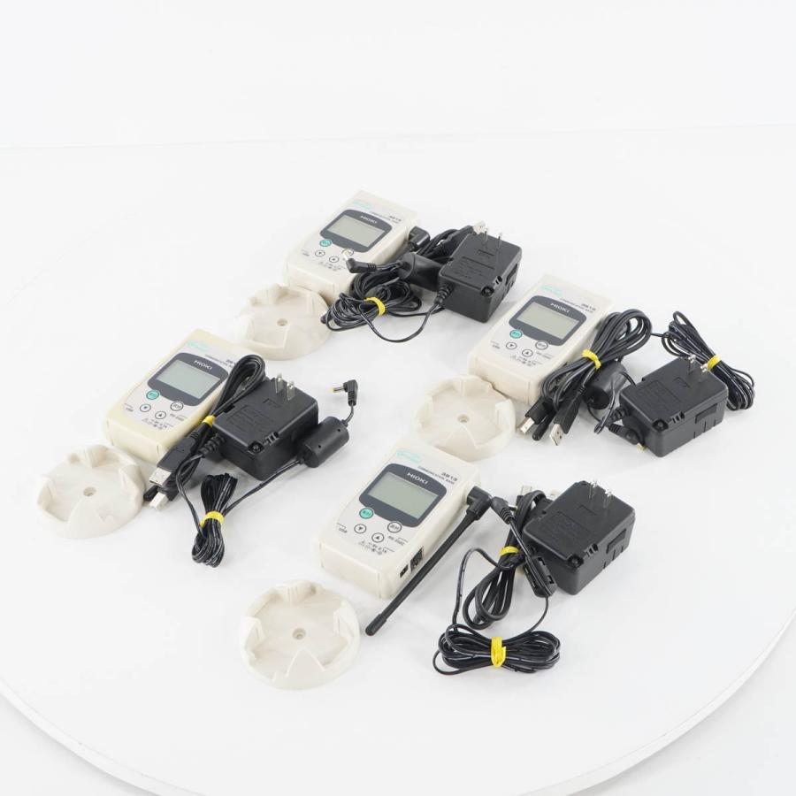 [JB]USED 現状販売 4台セット HIOKI 3913 COMMUNICATION BASE コミュニケーションベース ACアダプター ソフトウェア 取扱説...[05236-0168 ...