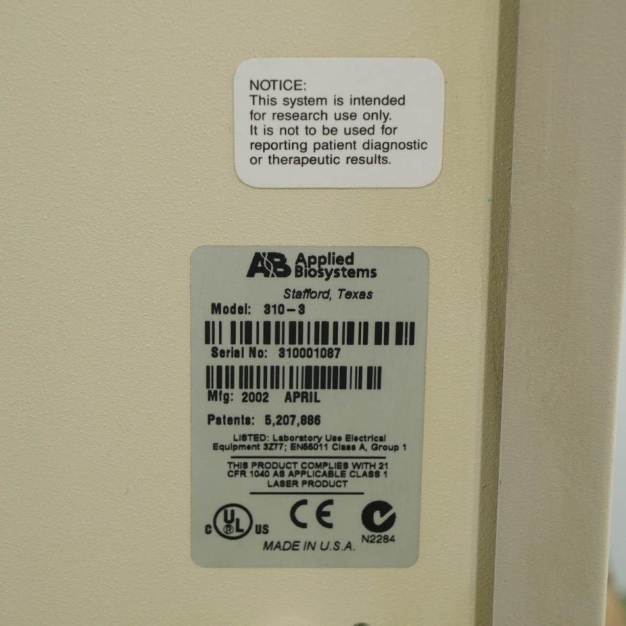 [DW]USED 8日保証 Applied Biosystems ABI PRISM 310 310-3 Genetic Analyzer ...