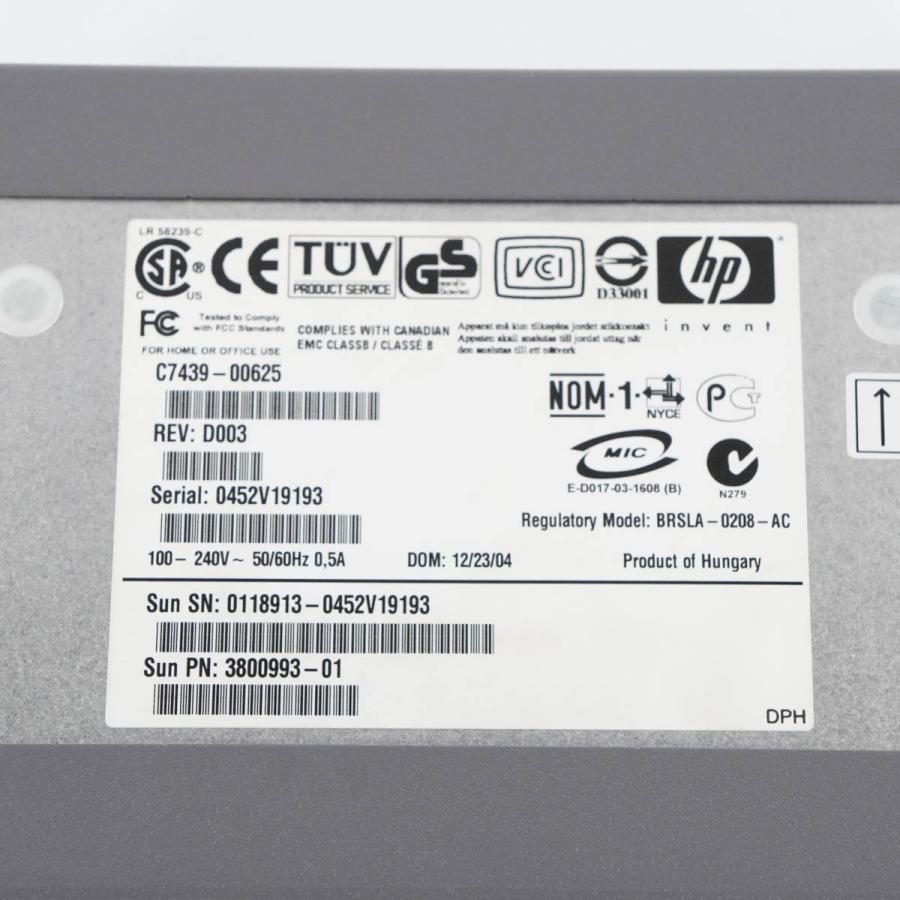 [PG]USED 8日保証 Sun microsystems BRSLA-0208-AC DAT72ドライブ Digital Data ...