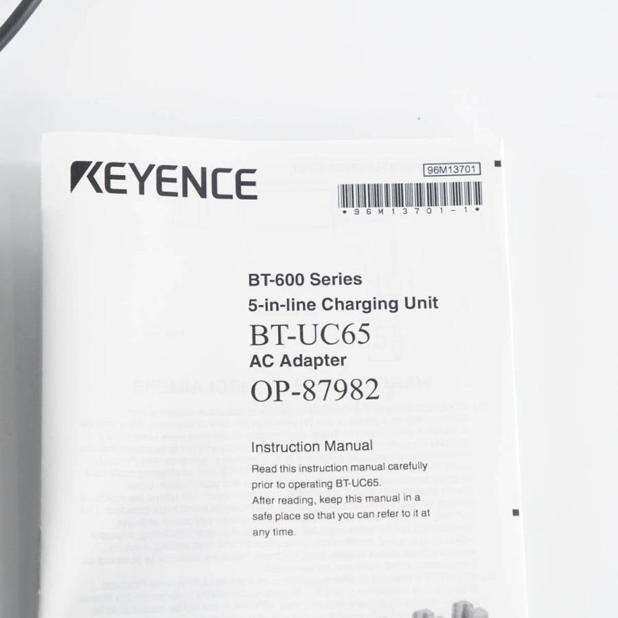 [PG]USED 8日保証 KEYENCE BT-UC65 BT-600シリーズ用5連充電ユニット ハンディターミナル 充電器 ACアダプター 取扱説明書 [05265-0105 ...