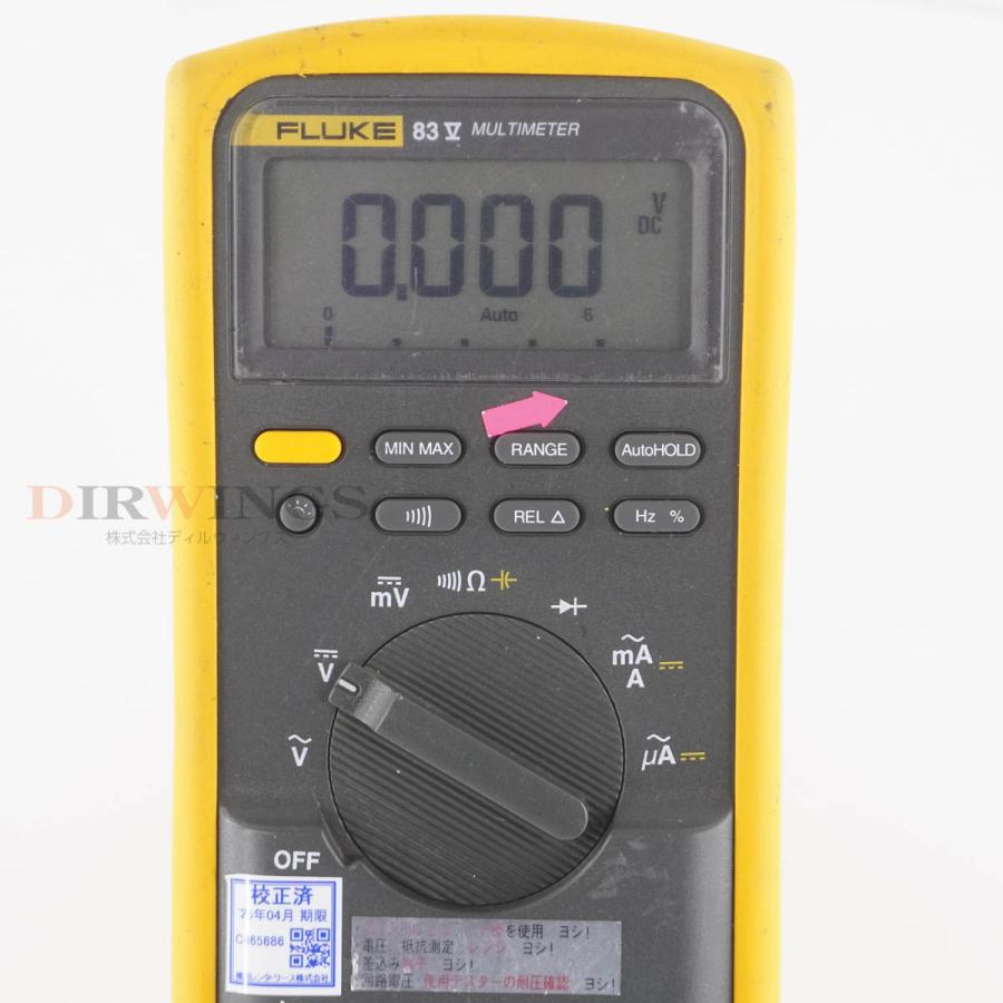 [DW]USED 8日保証 校正2025年4月期限 FLUKE 83V 83 V DMM DIGITAL MULTIMETER デジタルマルチメーター マルチメーター [05355-0077 ...