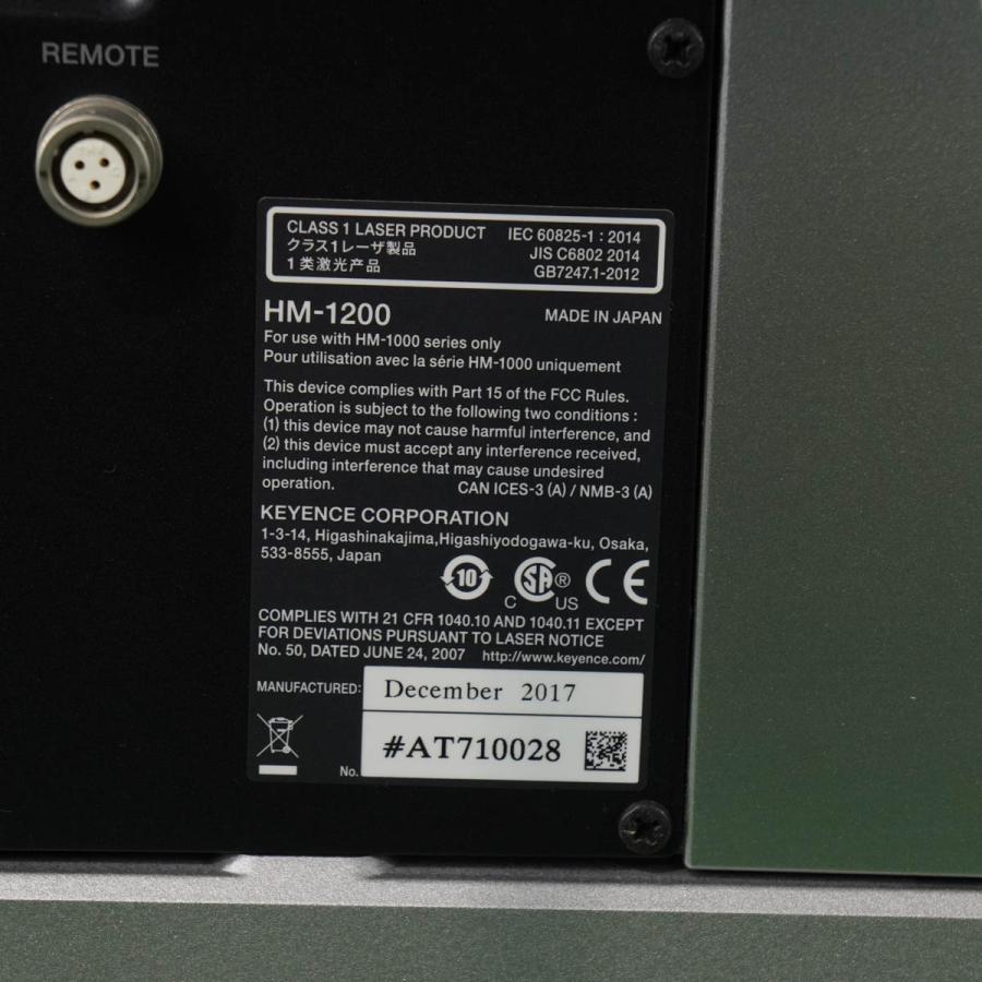 [DW]USED 8日保証 KEYENCE HM-1000 HM-1200 高さ・平面度測定機 HM-B2 HM-C3 電源コード 取扱説明書 ...