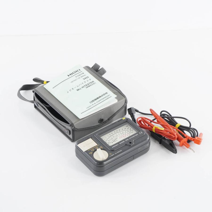 [DW]USED 8日保証 10/2022CAL HIOKI 3452 MΩ HiTESTER メグオームハイテスター 絶縁抵抗計 取扱説明書 ...