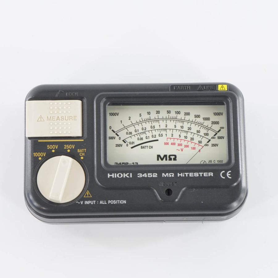 [DW]USED 8日保証 10/2022CAL HIOKI 3452 MΩ HiTESTER メグオームハイテスター 絶縁抵抗計 取扱説明書 ...