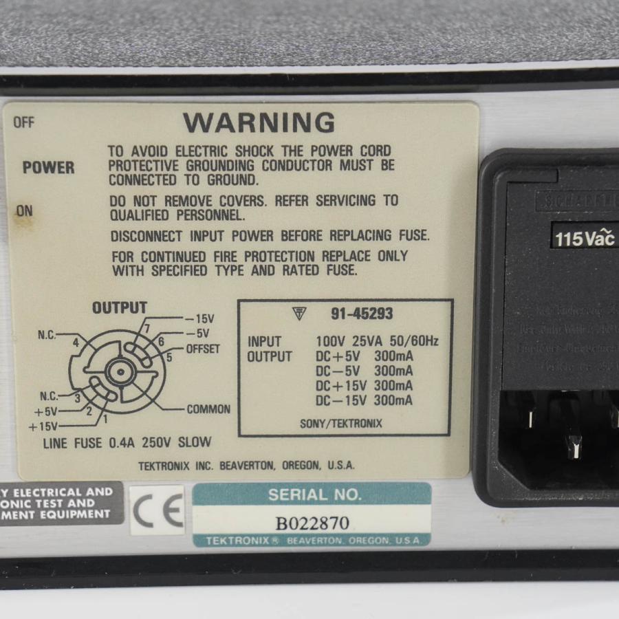 [DW]USED 8日保証 Tektronix 1103 TEKPROBE POWER SUPPLY プローブ用電源 取扱説明書 [05376 ...