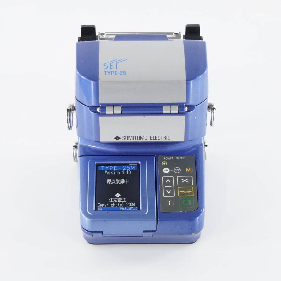 [DW]USED 8日保証 総放電3120回 SUMITOMO TYPE-25 TYPE-25M 光ファイバ融着接続機 FUSION SPLICER IF-25R ACアダプター 取 ...