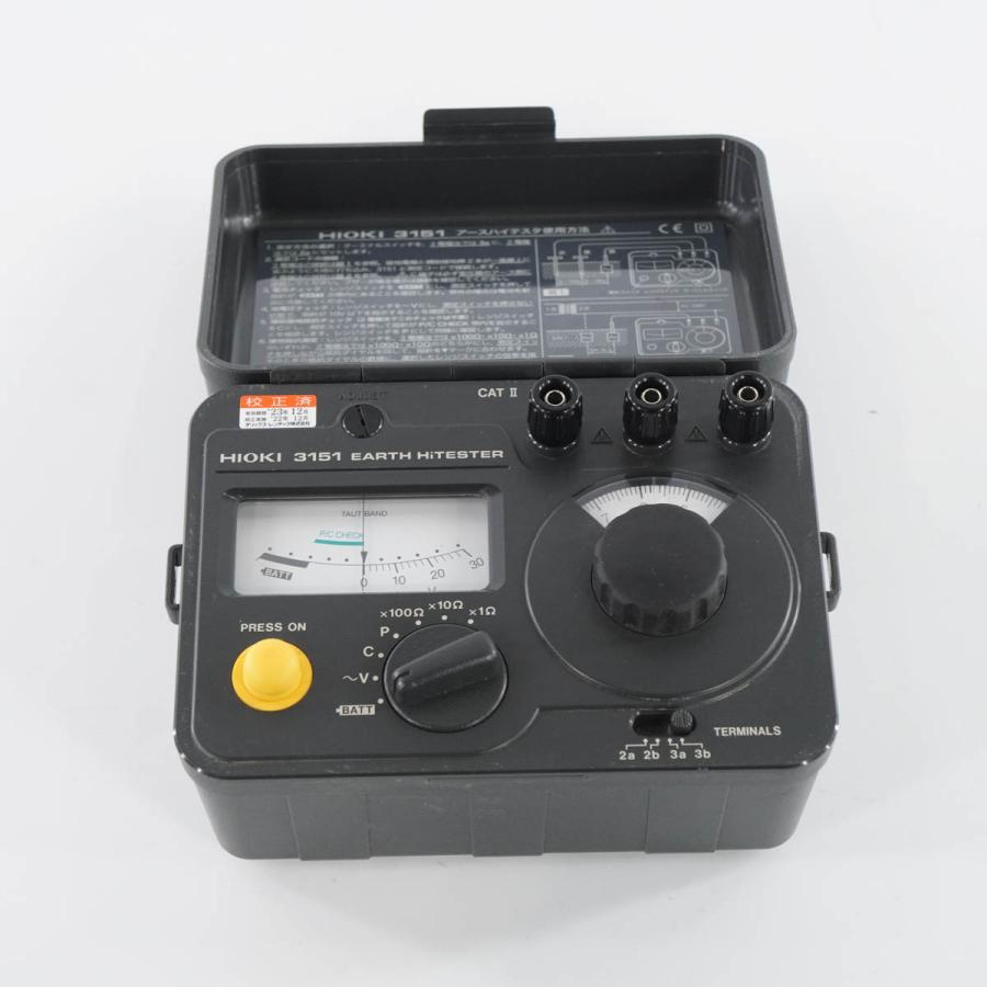 [DW]USED 8日保証 12/2022CAL HIOKI 3151 EARTH HiTESTER アースハイテスター アナログ接地抵抗計 ...