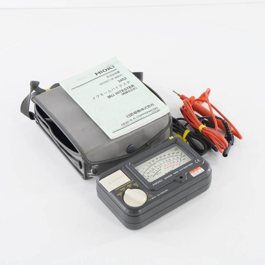 [DW]USED 8日保証 01/2023CAL HIOKI 3452 MΩ HiTESTER メグオームハイテスター 絶縁抵抗計 取扱説明書 ...