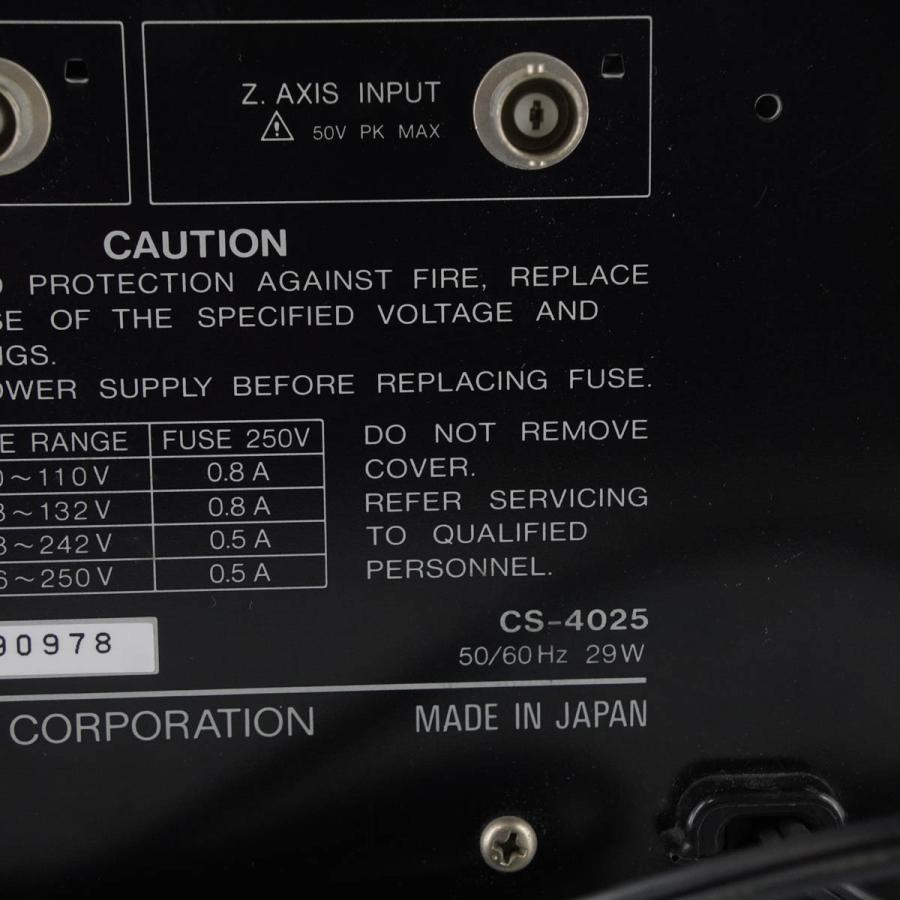 [DW]USED 8日保証 KENWOOD CS-4025 OSCILLOSCOPE オシロスコープ 20MHz [05452-0009] : ソクラボショップ - 通販 - Yahoo!ショッピング