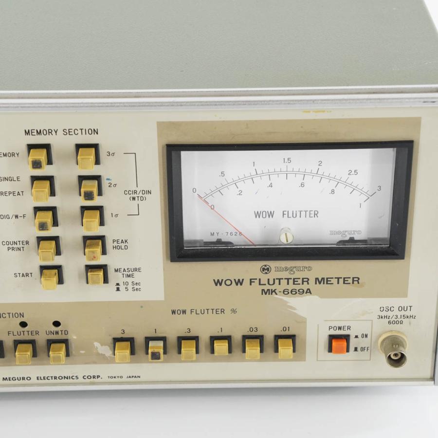 [DW]USED 8日保証 MEGURO MK-669A WOW FLUTTER METER ワウ フラッターメーター [05452-0045] : 05452-0045 : DIRWINGS ...