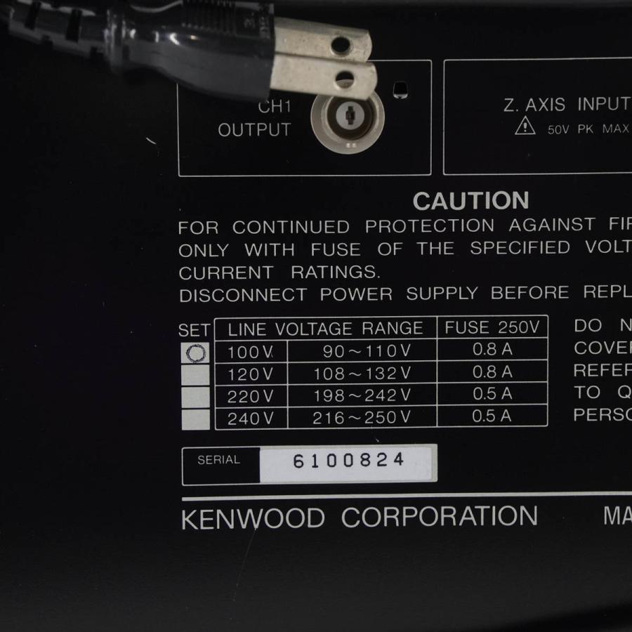 [JB]USED 現状販売 KENWOOD CS-4025 OSCILLOSCOPE オシロスコープ 20MHz [05452-0110] : DIRWINGSショップ - 通販 ...