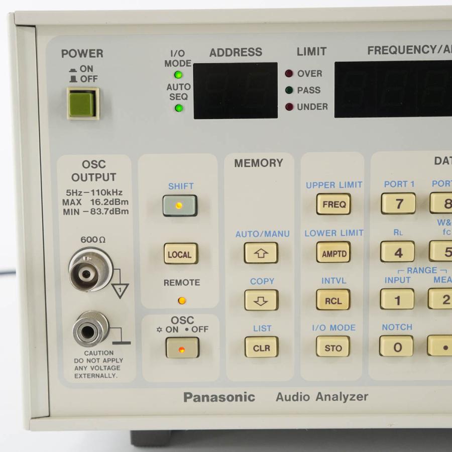 [JB]USED 現状販売 Panasonic VP-7723A Audio Analyzer オーディオアナライザー 電源コード ...