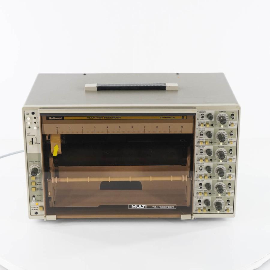 [DW]USED 8日保証 National VP-6567A MULTI-PEN RECORDER マルチペンレコーダー 電源コード ...