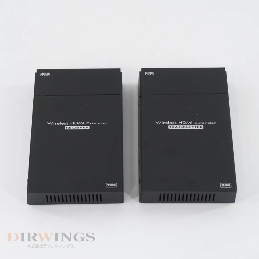 [PG]USED 8日保証 未使用に近い sanwa VGA-EXWHD5 ワイヤレスHDMIエクステンダー 受信機 送信機 ACアダプター ...