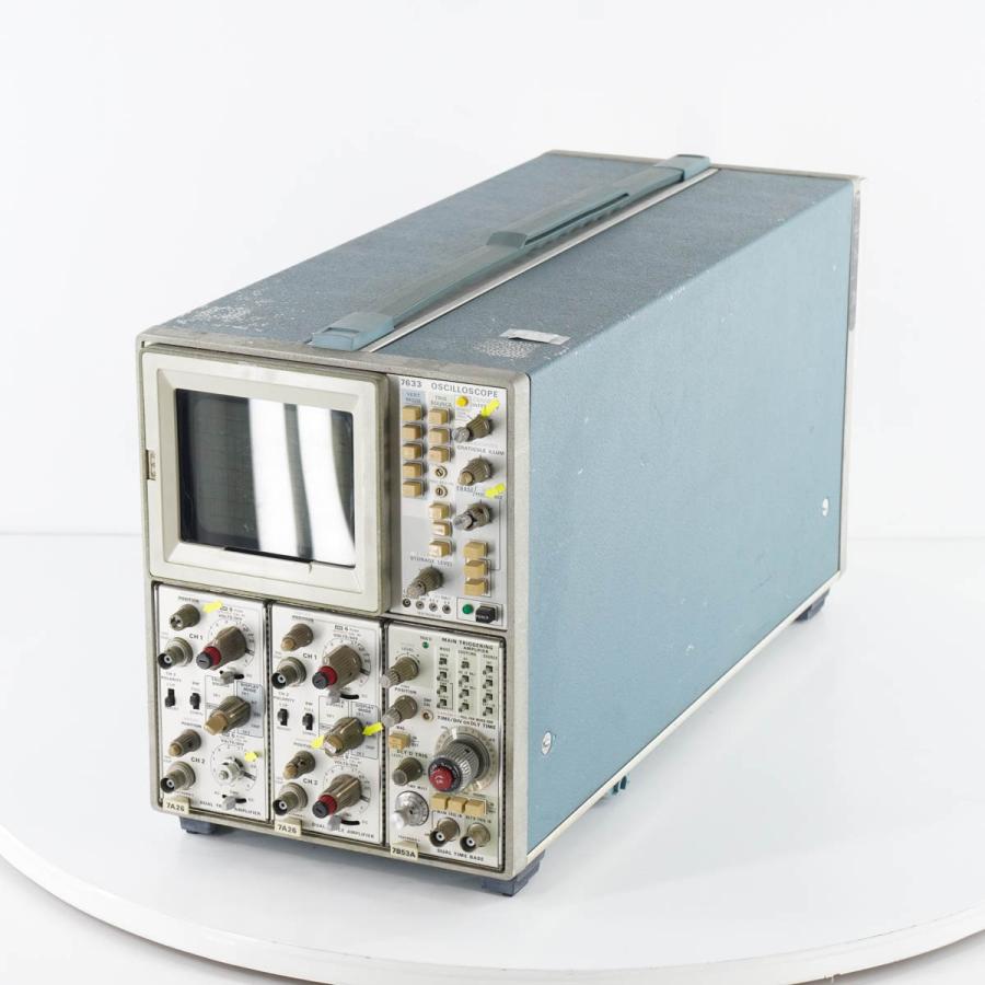 [JB]USED ジャンク Tektronix 7633 OSCILLOSCOPE オシロスコープ 7A26*2 7B53A 電源コード ...
