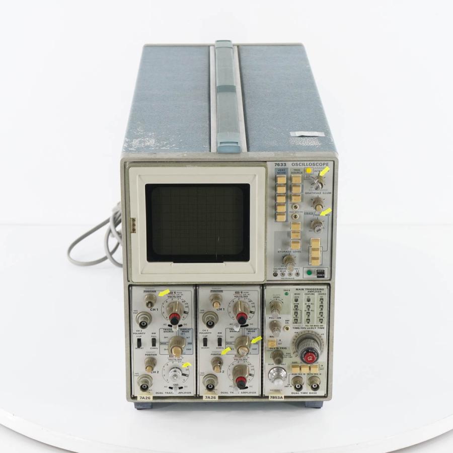 [JB]USED ジャンク Tektronix 7633 OSCILLOSCOPE オシロスコープ 7A26*2 7B53A 電源コード ...
