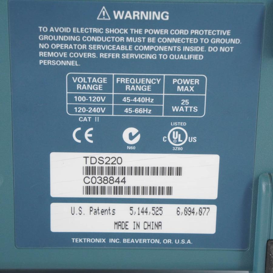[DW]USED 8日保証 Tektronix TDS 220 TDS220 DIGITAL REAL-TIME OSCILLOSCOPE ...