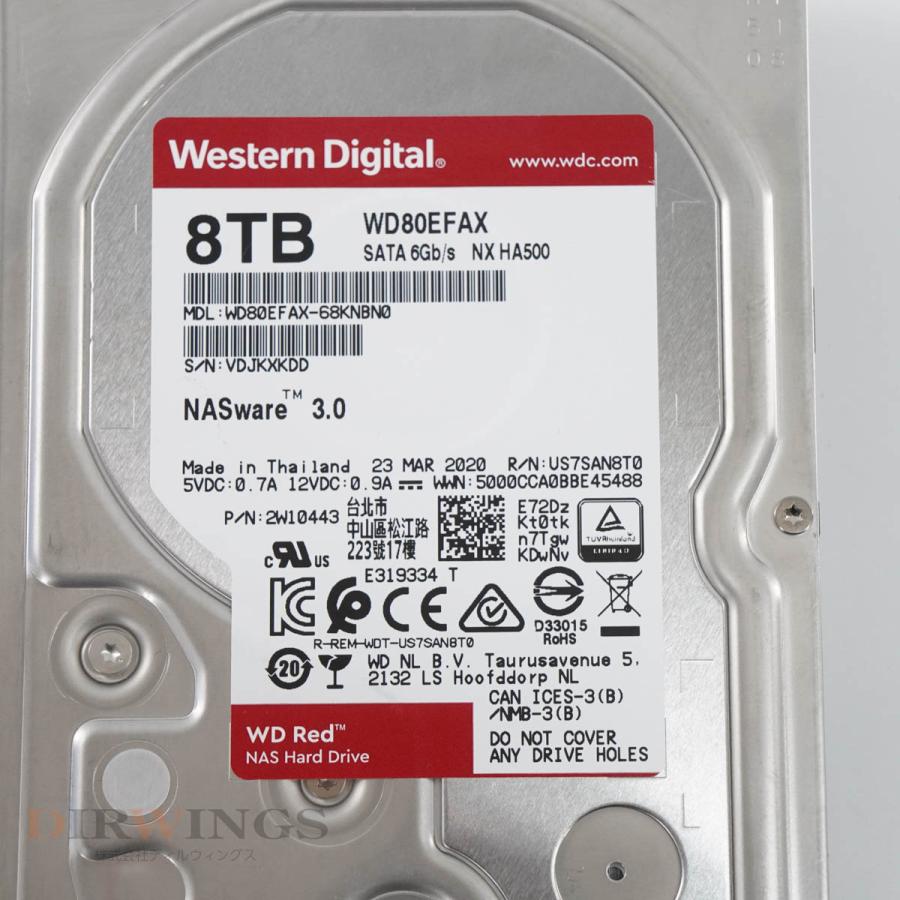 [PG]USED 8日保証 Western Digital WD80EFAX-68KNBN0 8TB SATA HDD ハードディスク 3.5 ...