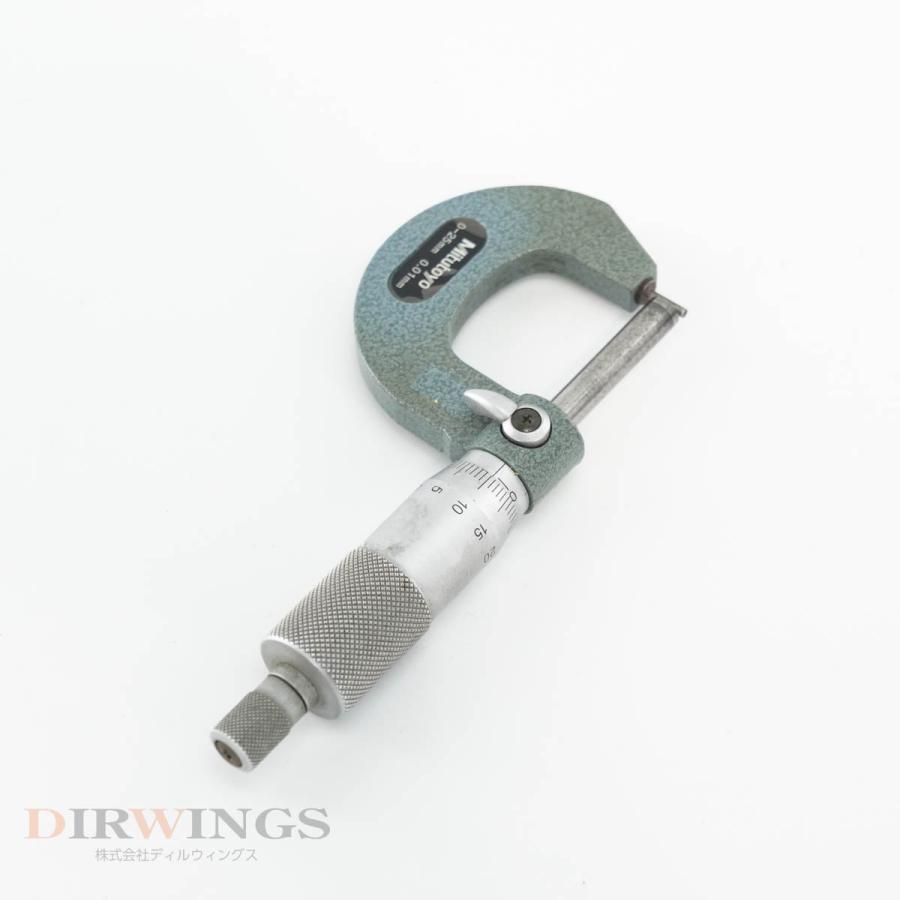 [DW]USED 8日保証 Mitutoyo Micrometer マイクロメーター 0-25mm 0.01mm [05708-0010 ...