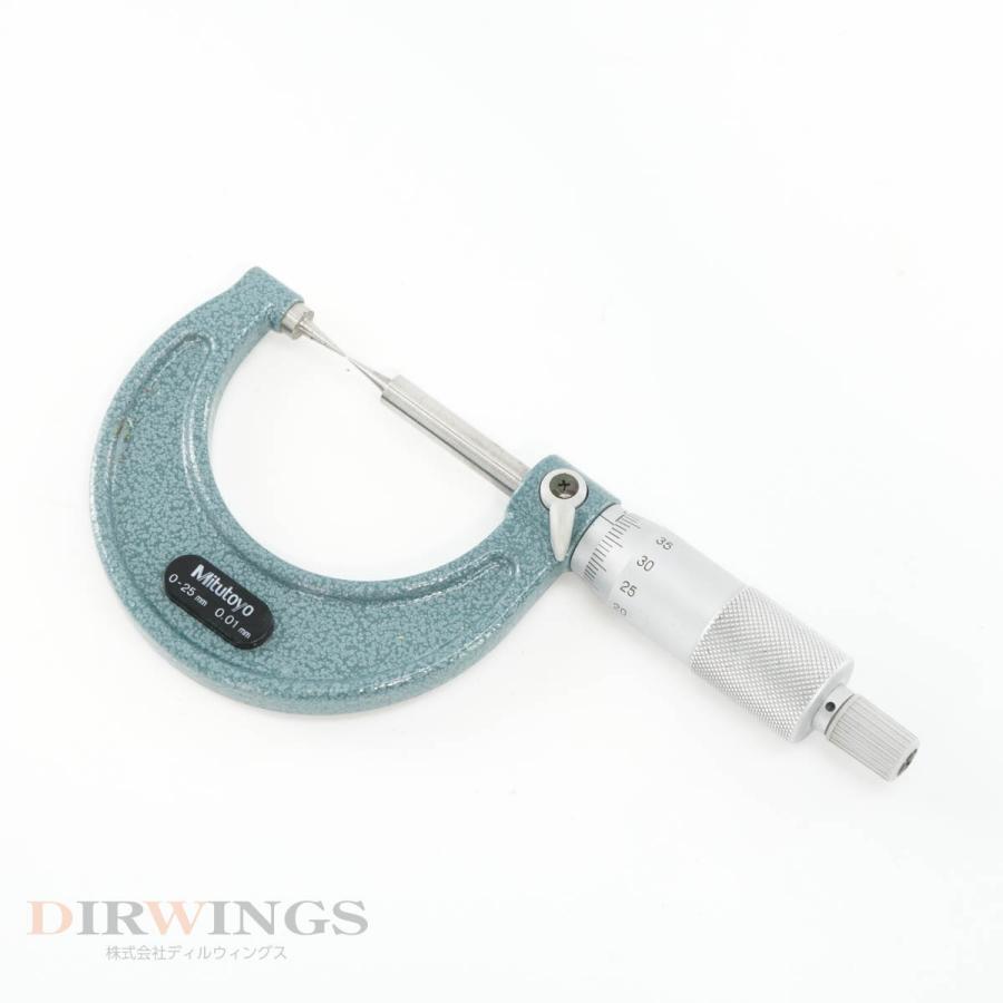 [DW]USED 8日保証 Mitutoyo Micrometer マイクロメーター 0-25mm 0.01mm [05708-0016 ...