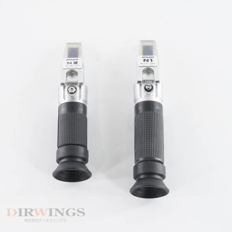 [DW]USED 8日保証 セット ATAGO N1 N2 HAND REFRACTOMETER 手持ち屈折計 取扱説明書 [05749 ...
