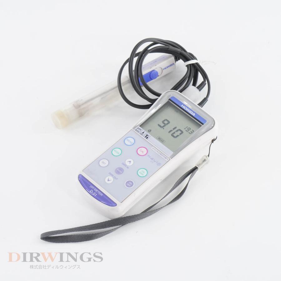 [DW]USED 8日保証 HORIBA D-51 Navi pH METER pHメーター pH計 ガラス電極式水素イオン濃度指示計 取扱説明書 [05749-0014] : 05749 ...