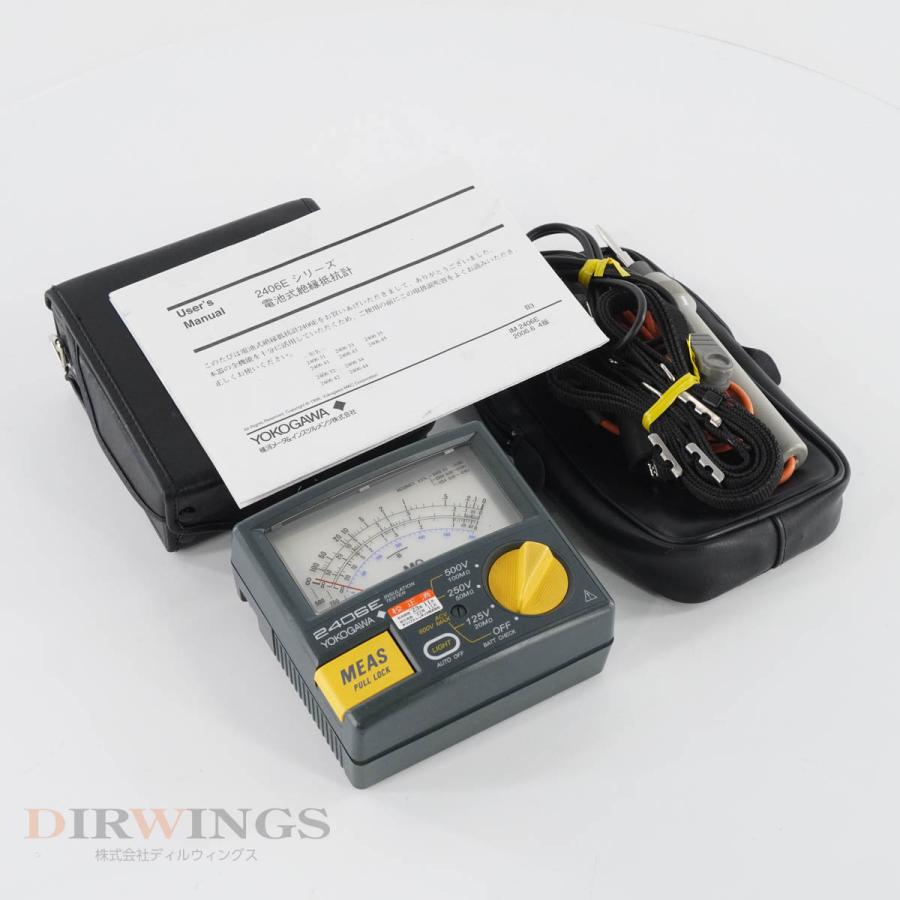 [DW]USED 8日保証 11/2022CAL YOKOGAWA 2406E 240643 INSULATION TESTER 電池式絶縁 ...