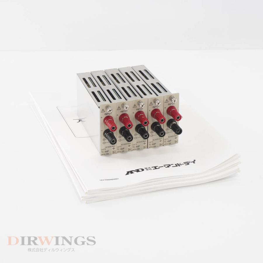 [DW]USED 8日保証 5台セット 02/2023CAL A＆D AR10-109 TC AMP 温度アンプユニット 取扱説明書 ...