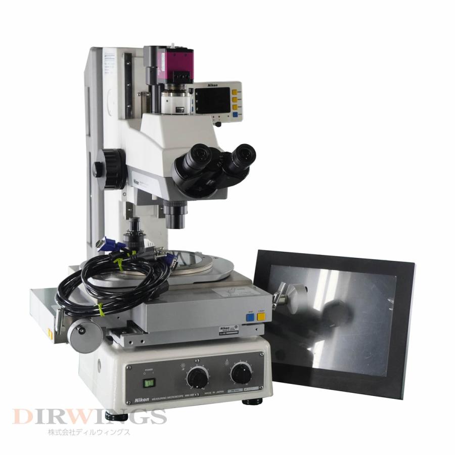 [DW]USED 8日保証 NIKON MM-400/L MEASURING MICROSCOPE 測定顕微鏡 LV-TV CFWN10×20 ...
