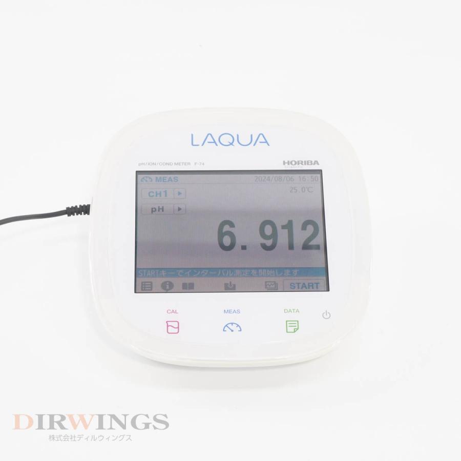 [DW]USED 8日保証 HORIBA F-74 LAQUA pH/ION/COND METER 卓上型pH・電気伝導率メーター pH ...