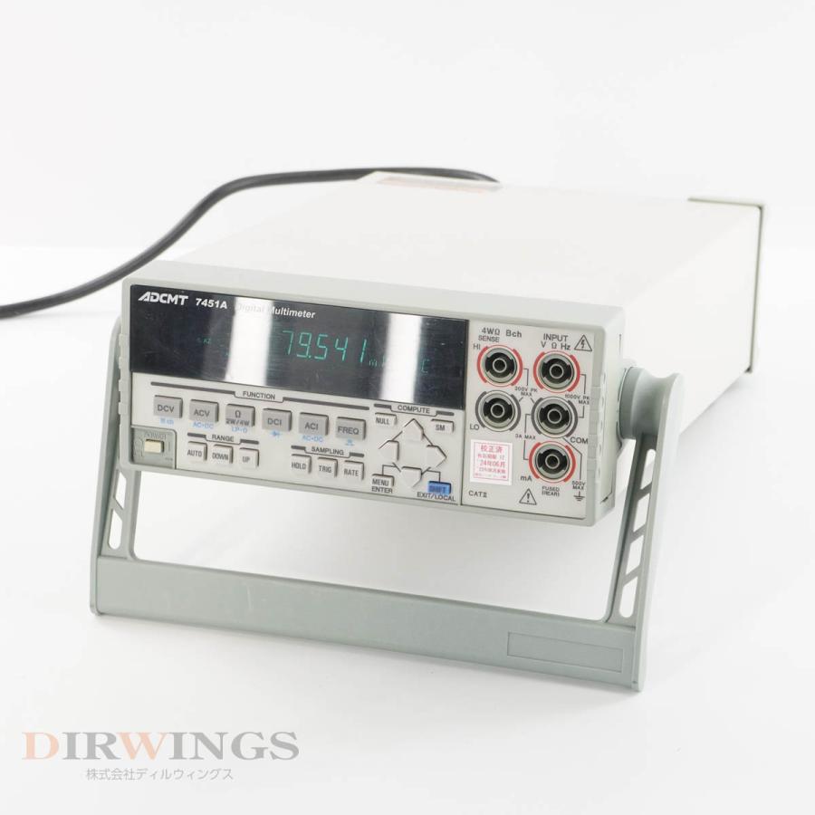[JB]USED 保証なし ADCMT 7451A Digital Multimeter デジタルマルチメーター 電源コード 取扱説明書 ...