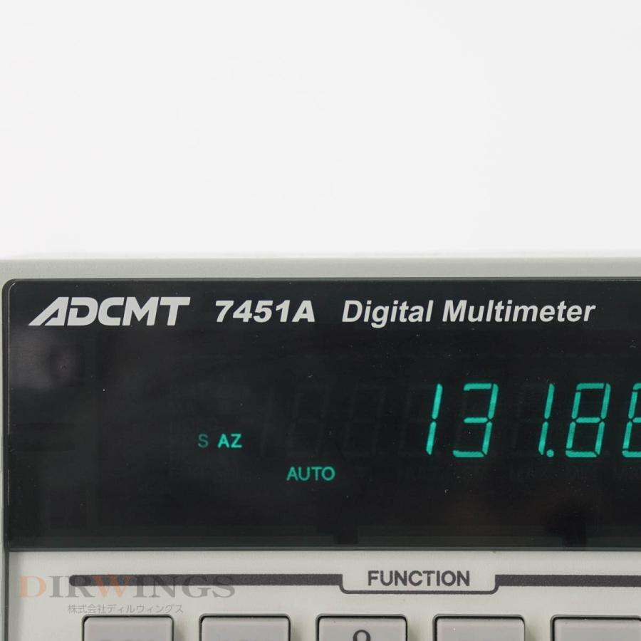 [JB]USED 保証なし ADCMT 7451A Digital Multimeter デジタルマルチメーター 電源コード 取扱説明書 ...