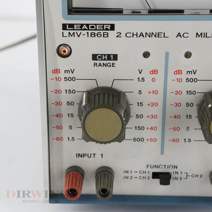 [DW]USED 8日保証 LEADER LMV-186B 2 CHANNEL AC MILLIVOLTMETER ミリボルトメーター ...