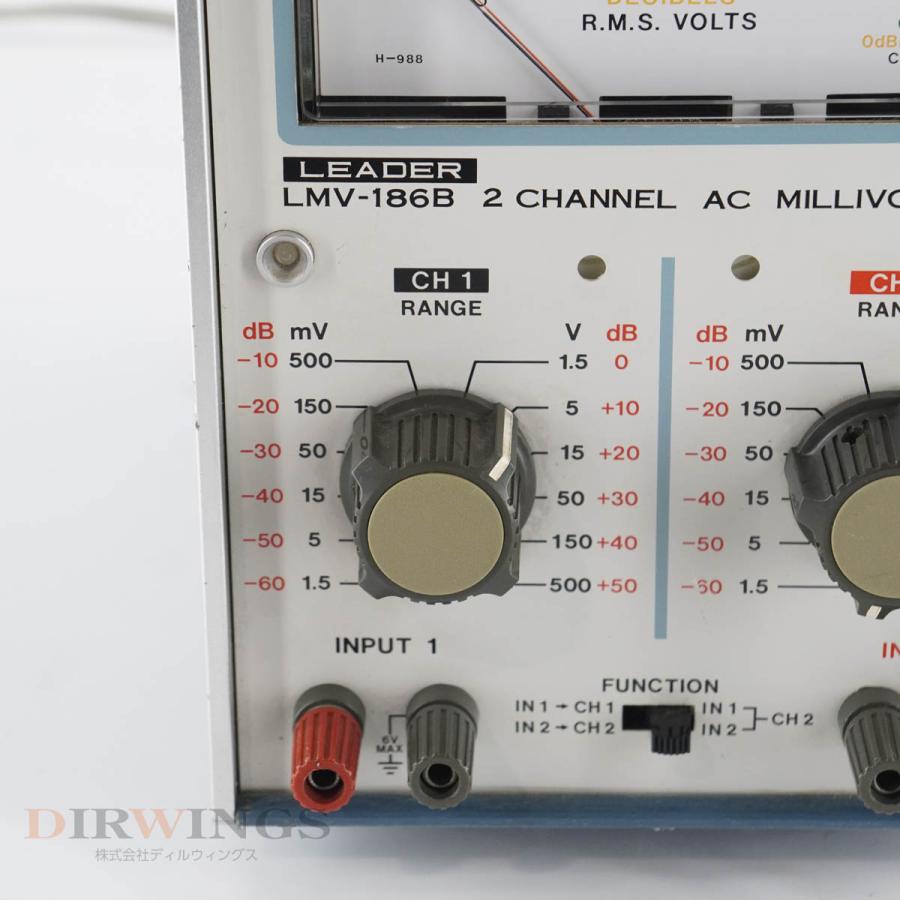 [DW]USED 8日保証 LEADER LMV-186B 2 CHANNEL AC MILLIVOLTMETER ミリボルトメーター 電源コード [05833-0140] : ソクラボ ...