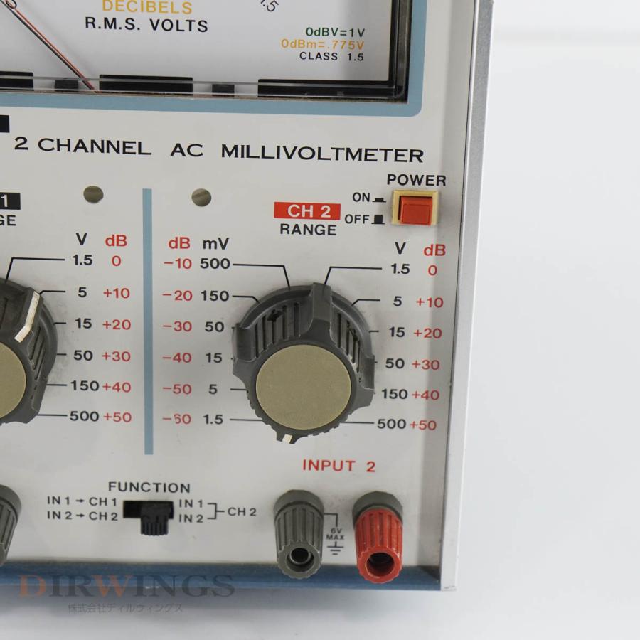 [DW]USED 8日保証 LEADER LMV-186B 2 CHANNEL AC MILLIVOLTMETER ミリボルトメーター 電源コード [05833-0140] : ソクラボ ...