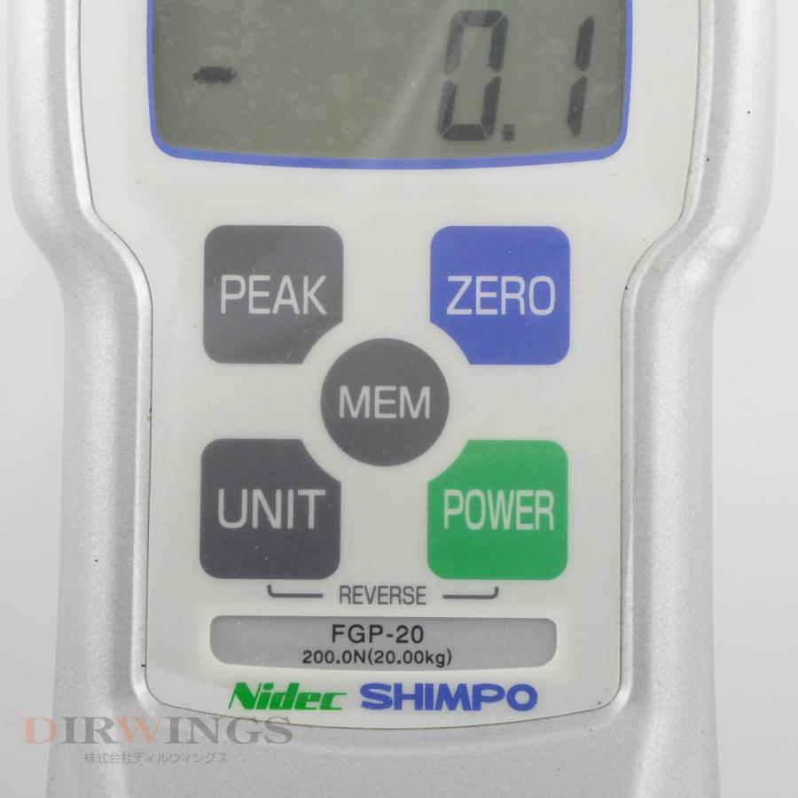 [DW]USED 8日保証 Nidec SHIMPO FGP-20 Digital Force Gauge デジタルフォースゲージ 200 ...