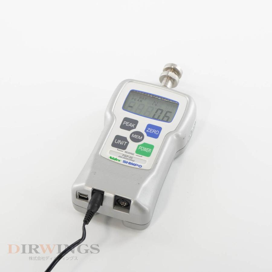 [DW]USED 8日保証 Nidec SHIMPO FGP-20 Digital Force Gauge デジタルフォースゲージ 200.0N 20.00kg ACアダプター [05889 ...