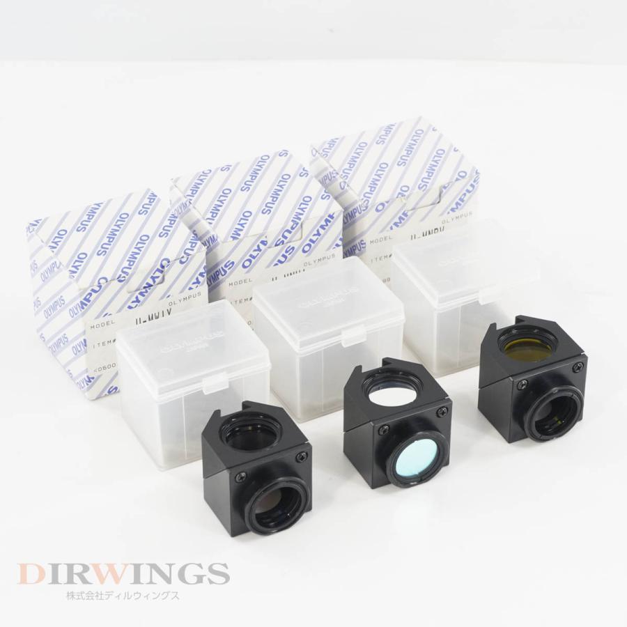 [DW]USED 8日保証 セット OLYMPUS U-MNUA U-MNBV U-MWIY ミラーユニット Microscope 顕微鏡関連 ...