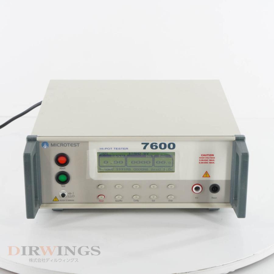 [DW]USED 8日保証 MICROTEST 7600 HI-POT TESTER ハイポットテスター [05944-0017] : ソク ...