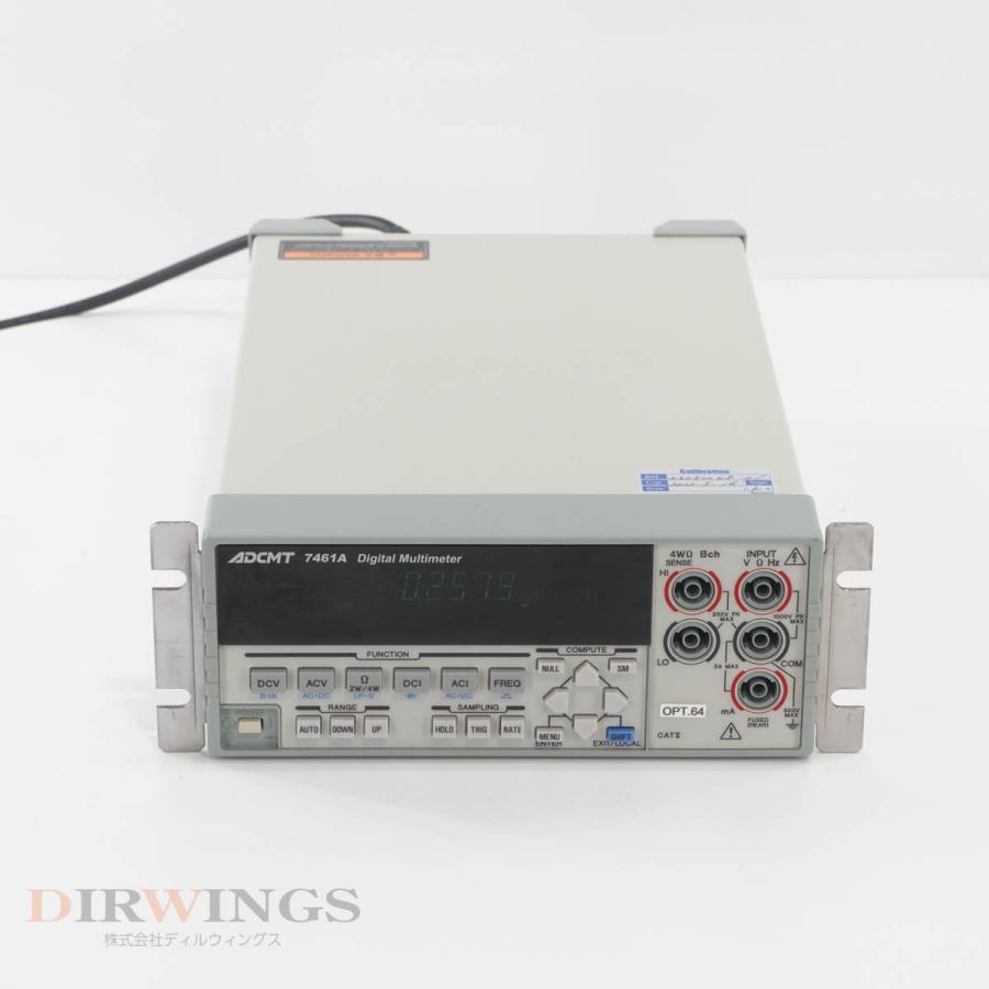 [DW]USED 8日保証 05/2022CAL ADCMT 7461A Digital Multimeter デジタルマルチメーター OPT ...