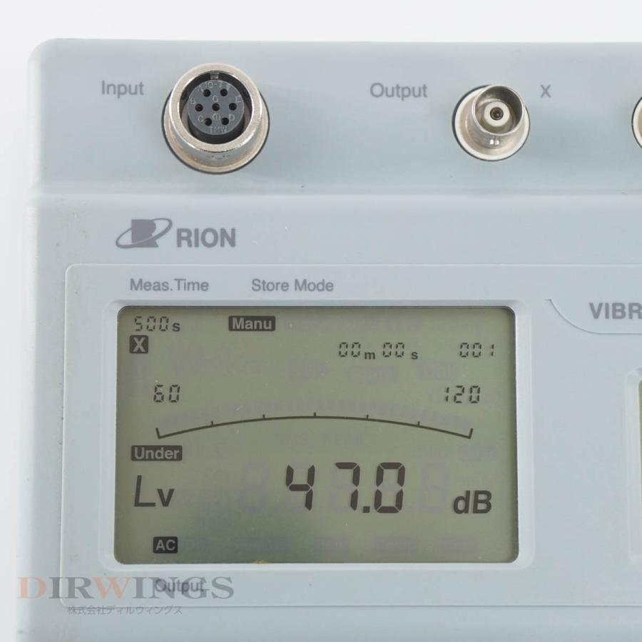 [DW]USED 8日保証 検定2025年1月まで有効 RION VM-53A VIBRATION LEVEL METER 振動レベル計 ピックアップ PV-83C MC-12CF1 ...