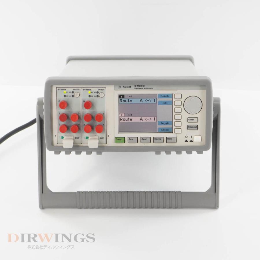 [DW]USED 8日保証 Agilent 8163B Lightwave Multimeter ライトウェーブマルチメーター 光マルチメーター 81595B*2 OPT009 [06018 ...