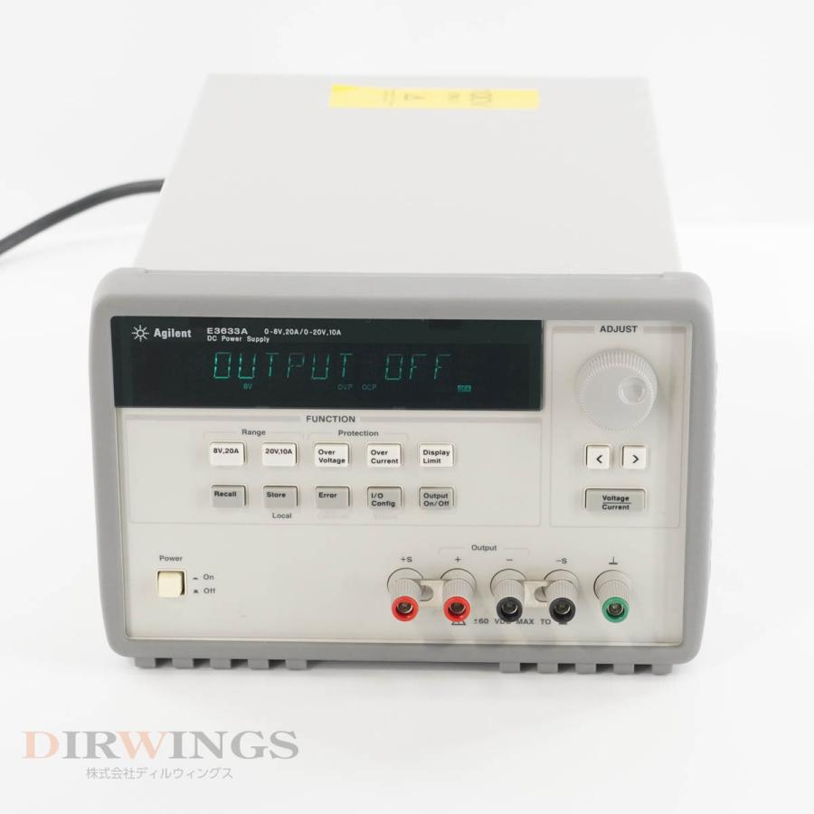 [DW]USED 8日保証 Agilent E3633A DC Power Supply DC電源 直流電源 OPT 0E9 0-8V 20A ...