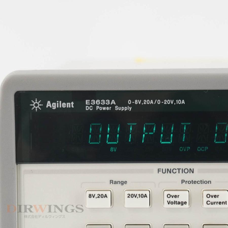 [DW]USED 8日保証 Agilent E3633A DC Power Supply DC電源 直流電源 OPT 0E9 0-8V 20A ...