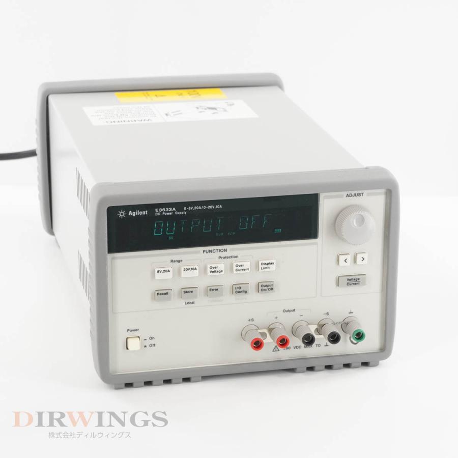 [DW]USED 8日保証 Agilent E3633A DC Power Supply DC電源 直流電源 OPT 0E9 0-8V 20A ...