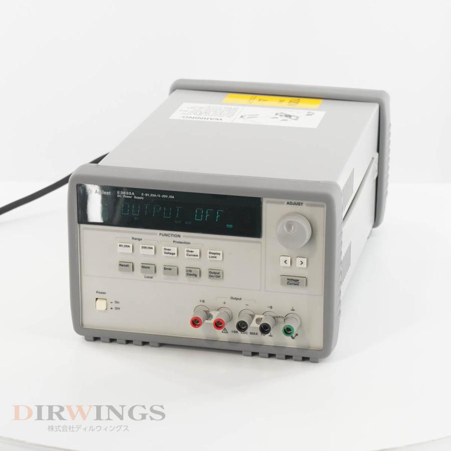 [DW]USED 8日保証 Agilent E3633A DC Power Supply DC電源 直流電源 OPT 0E9 0-8V 20A ...