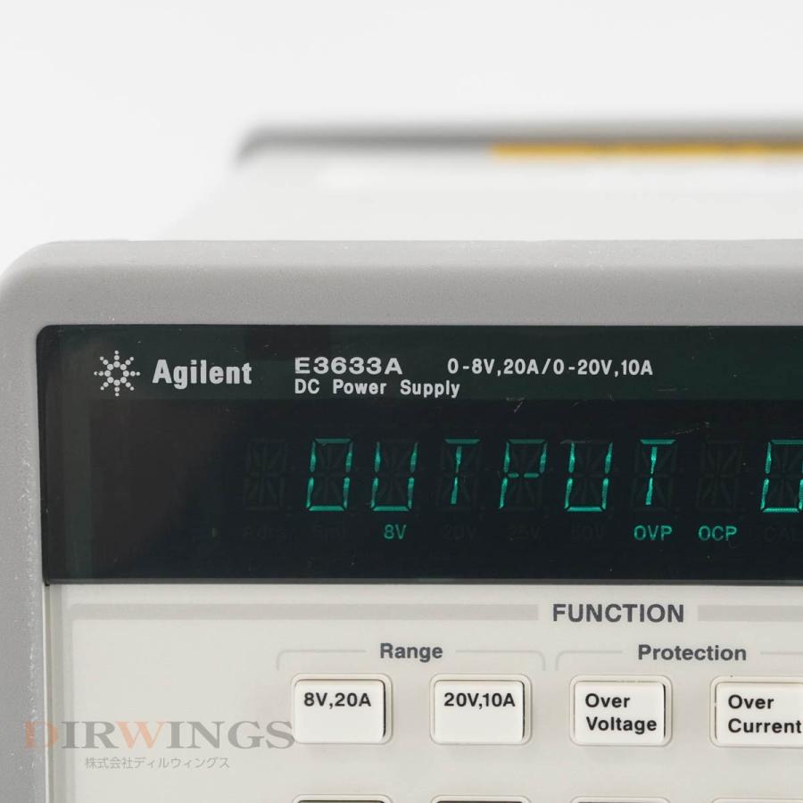 [DW]USED 8日保証 Agilent E3633A DC Power Supply DC電源 直流電源 OPT 0E9 0-8V 20A ...