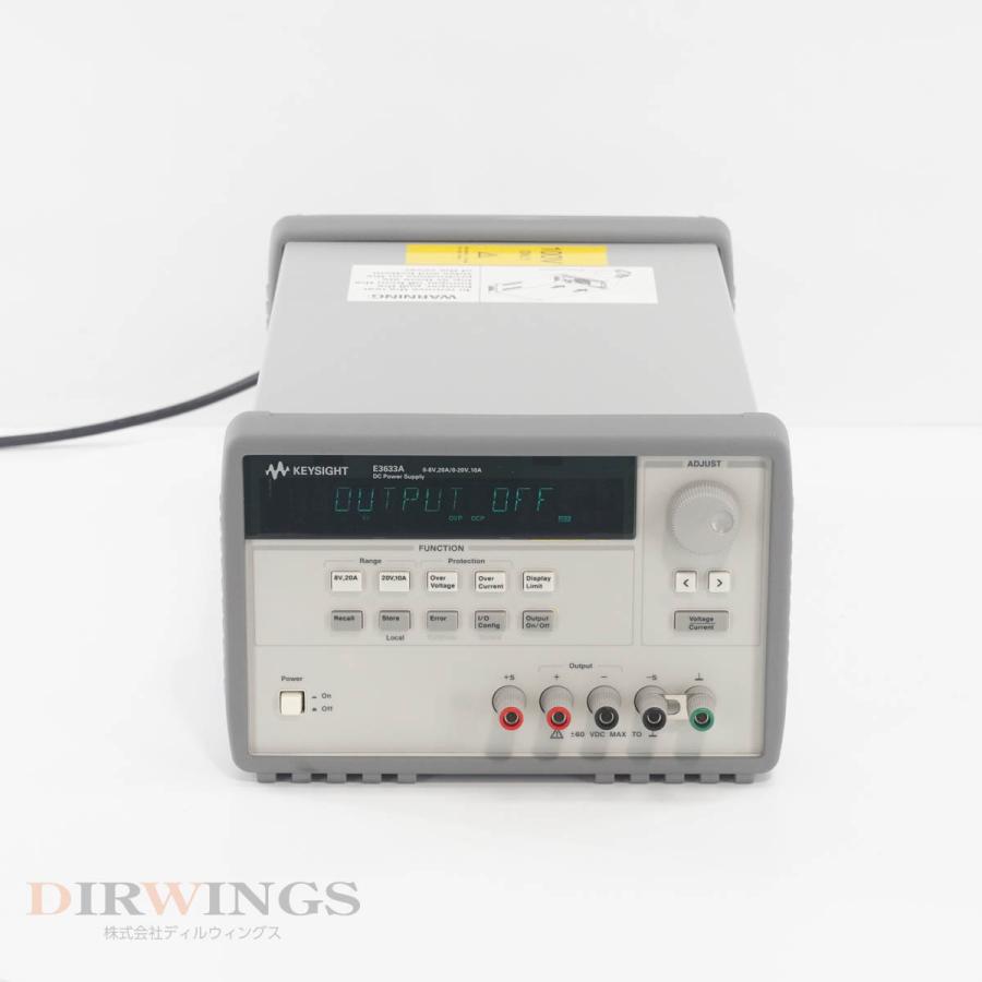 [DW]USED 8日保証 Keysight E3633A DC Power Supply DC電源 直流電源 OPT 0E9 0-8V ...