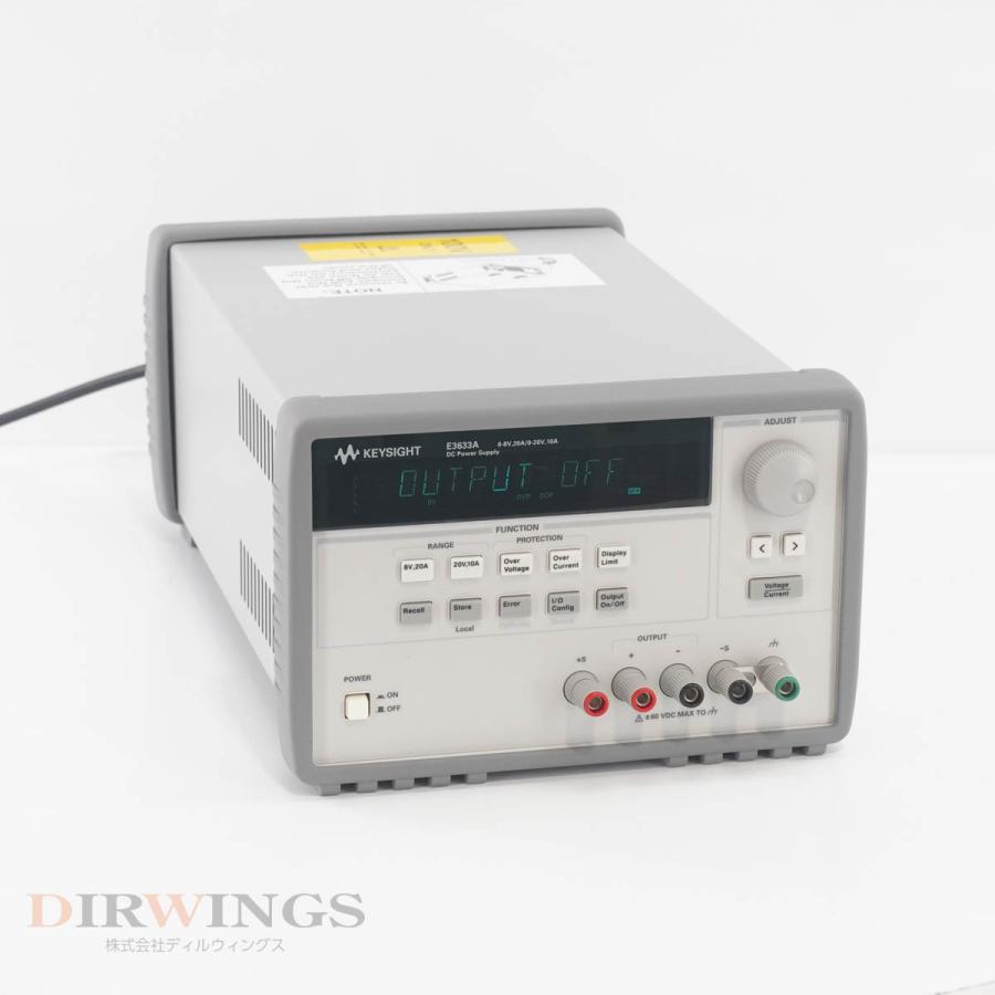 [DW]USED 8日保証 Keysight E3633A DC Power Supply DC電源 直流電源 OPT 0E9 0-8V ...